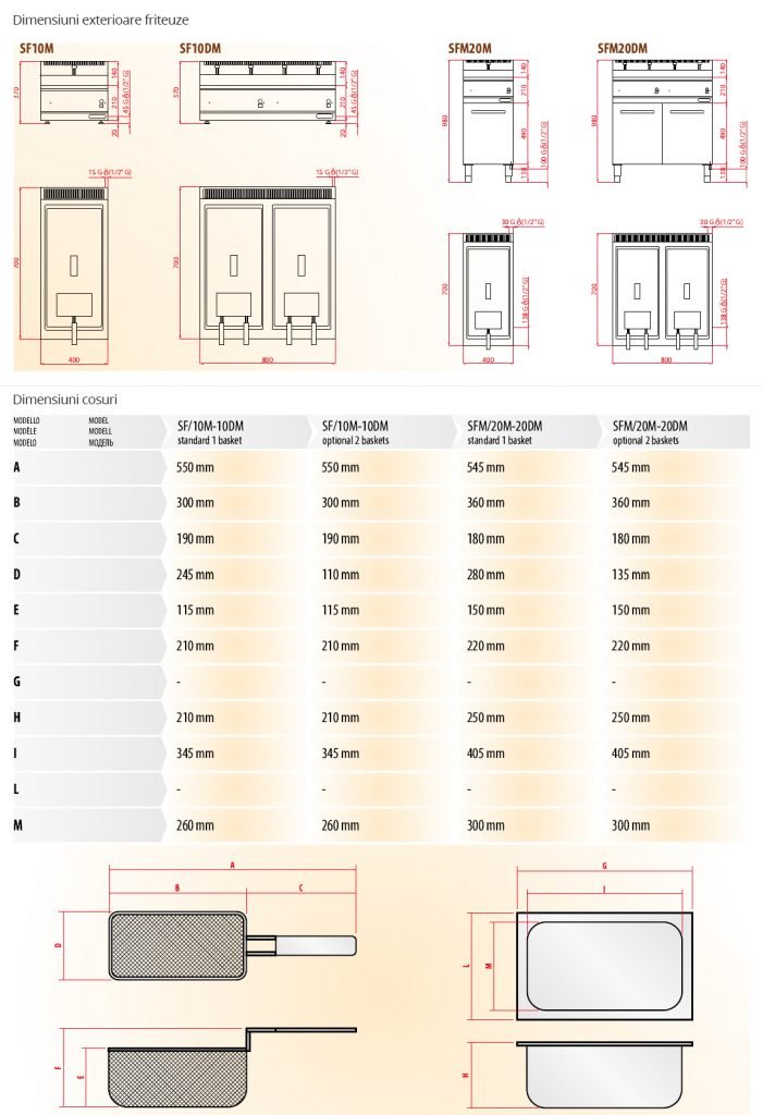 Friteuza profesionala gaz 20 litri – Direca.ro