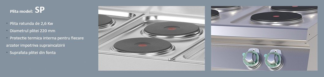 Masina gatit electrica 4 plite rotunde de banc SP708E – direca.ro