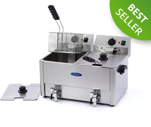 Friteuza electrica 8+8 litri cu robinet – Direca.ro