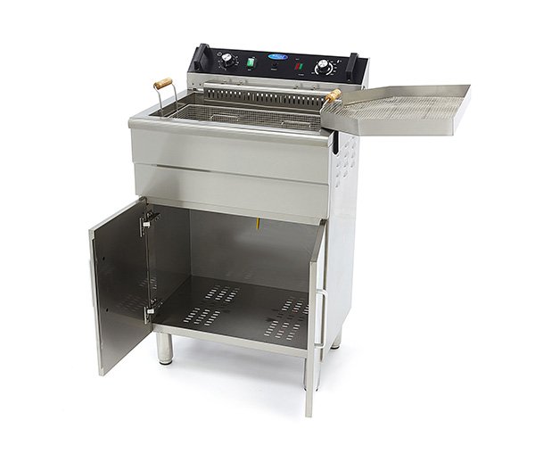 Friteuza electrica 30 litri cu robinet si suport tip dulap – direca.ro