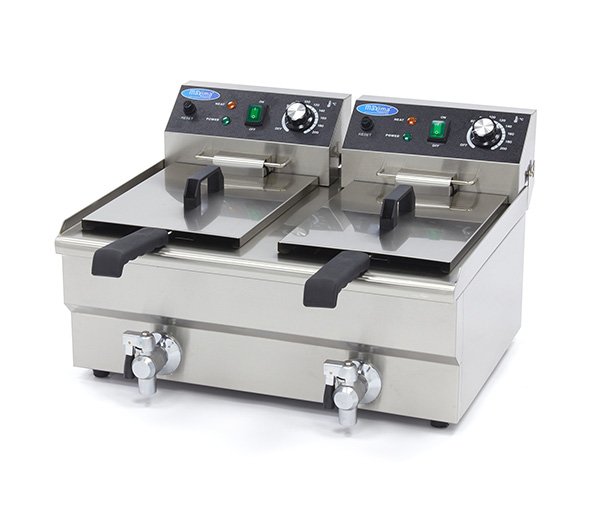 Friteuza electrica 2x10 litri cu robinet - direca.ro